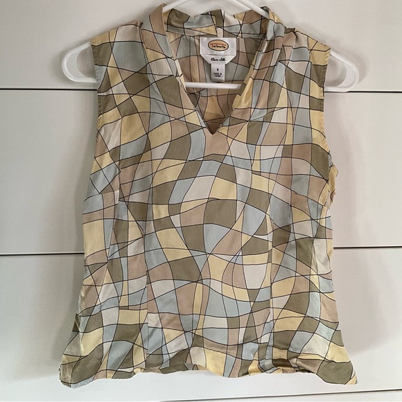 Talbots | Tops | Vintage Talbots Silk Blouse Tank Top Y2k Size 6 | Poshmark